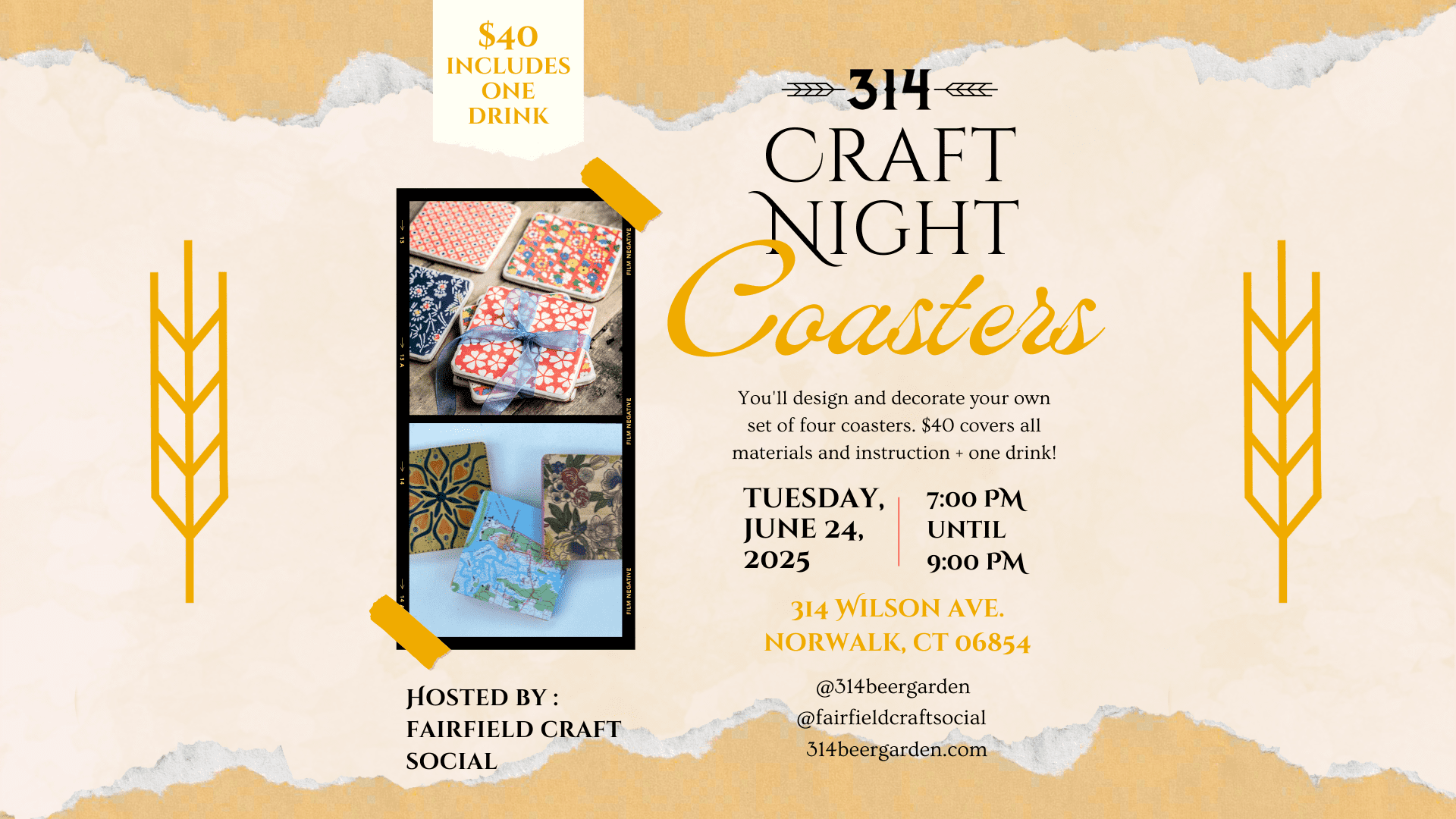 Events from August 25, 2021 – October 30, 2021 – 314 Beer Garden