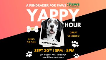 Yappy Hour – Fundraiser for PAWS – 314 Beer Garden