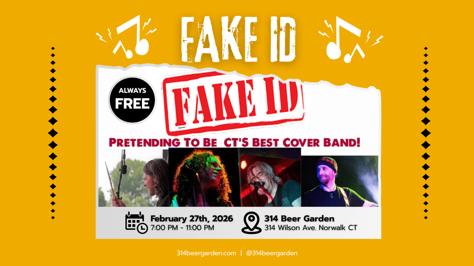 Fake ID Band - 314 Beer Garden